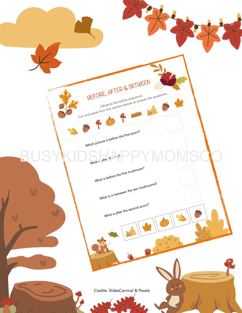 20 Pages Fall Activity Pack Printable Activity Bundle Pack / Party ...