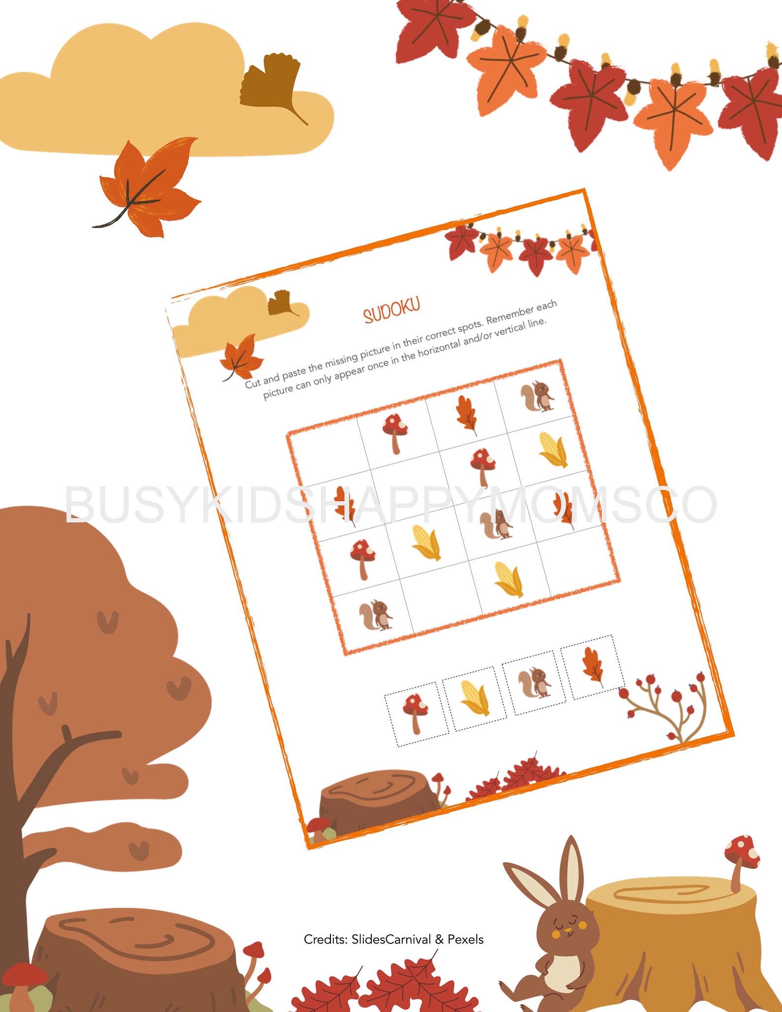 20 Pages Fall Activity Pack Printable Activity Bundle Pack / Party ...