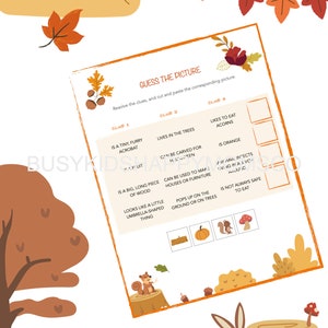 20 Pages Fall Activity Pack Printable Activity Bundle Pack / Party ...