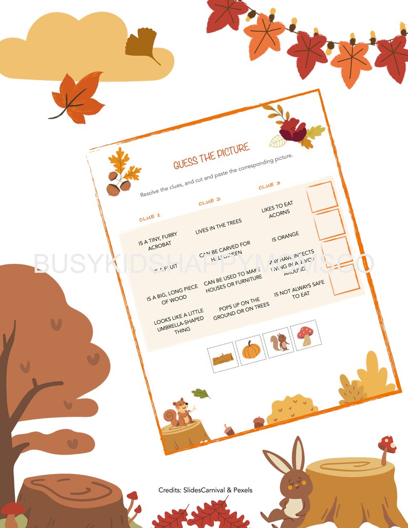 20 Pages Fall Activity Pack Printable Activity Bundle Pack / Party ...
