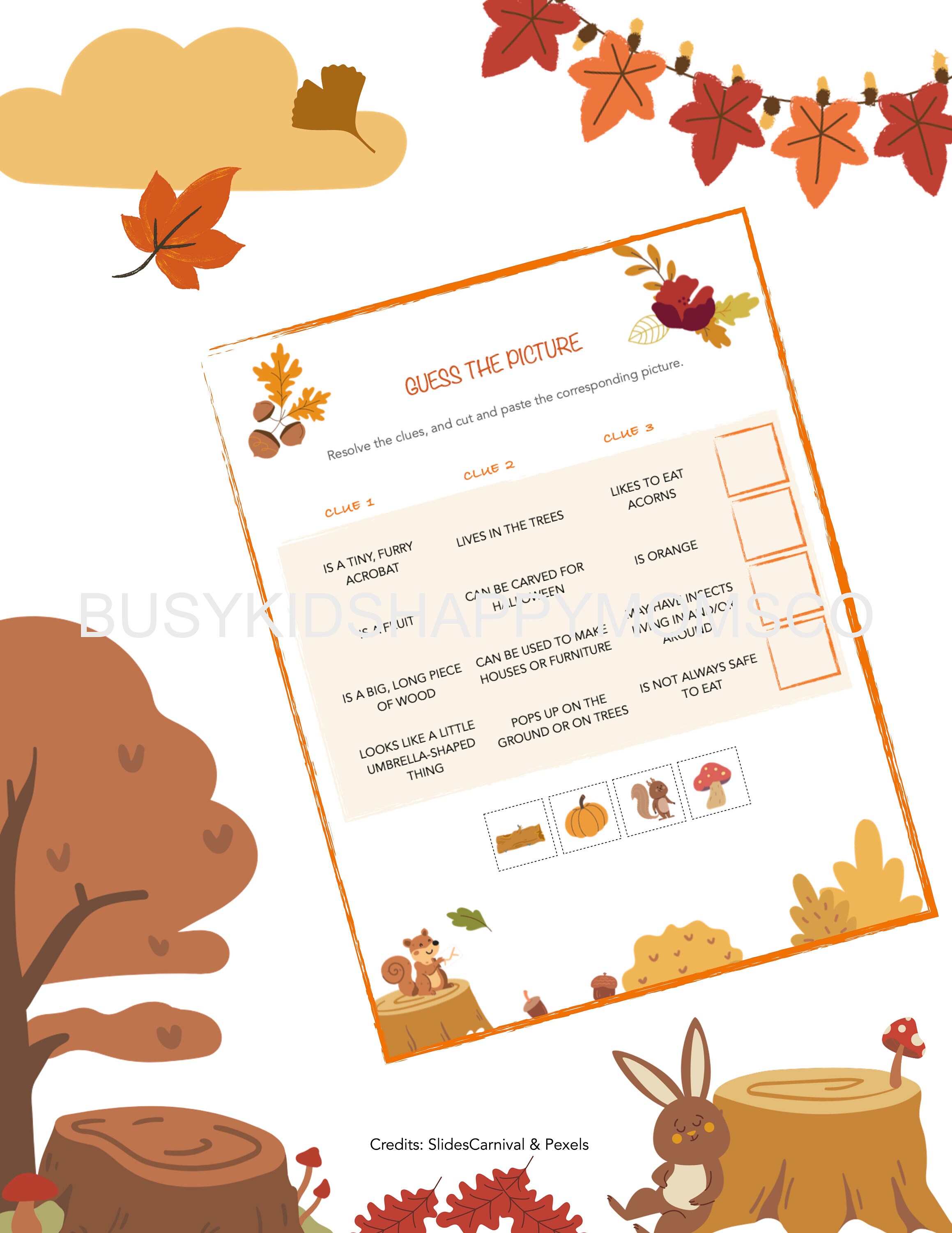 20 Pages Fall Activity Pack Printable Activity Bundle Pack / Party ...