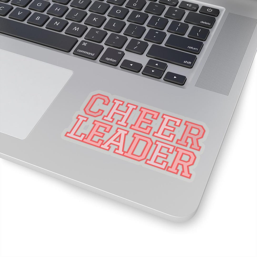 Cheerleader Sticker, Red Blocky Lettering Adhesive, Cheerleading Decal ...