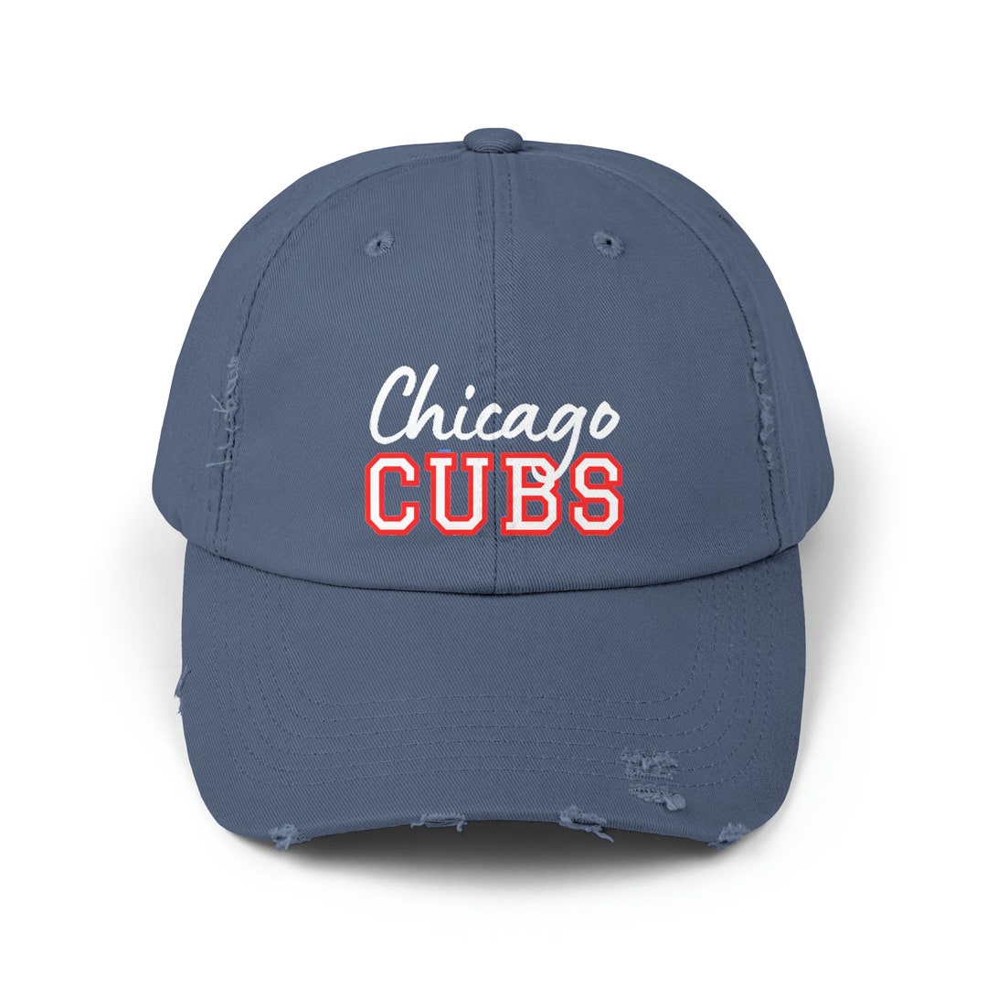 Chicago Cubs Unisex Distressed Cap, Cubs Baseball Fan Gift, Windy City ...