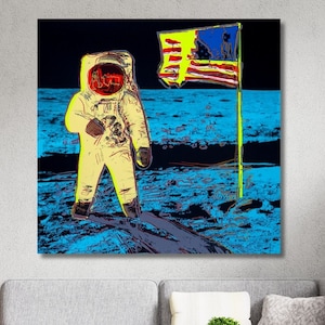 Andy Warhol Moon Walk Poster/canvas Wall Art,pop Art Print,vintage ...