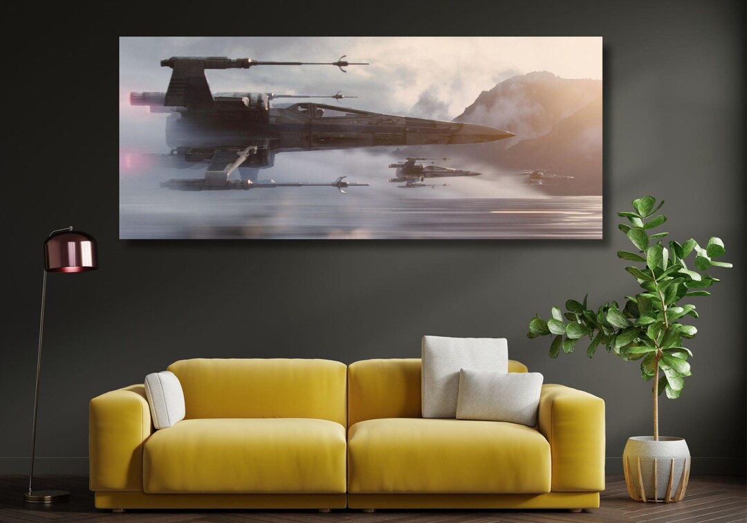 Star Wars X Wing Over Water Ready to Hang Canvas Star Wars X Wing Over ...