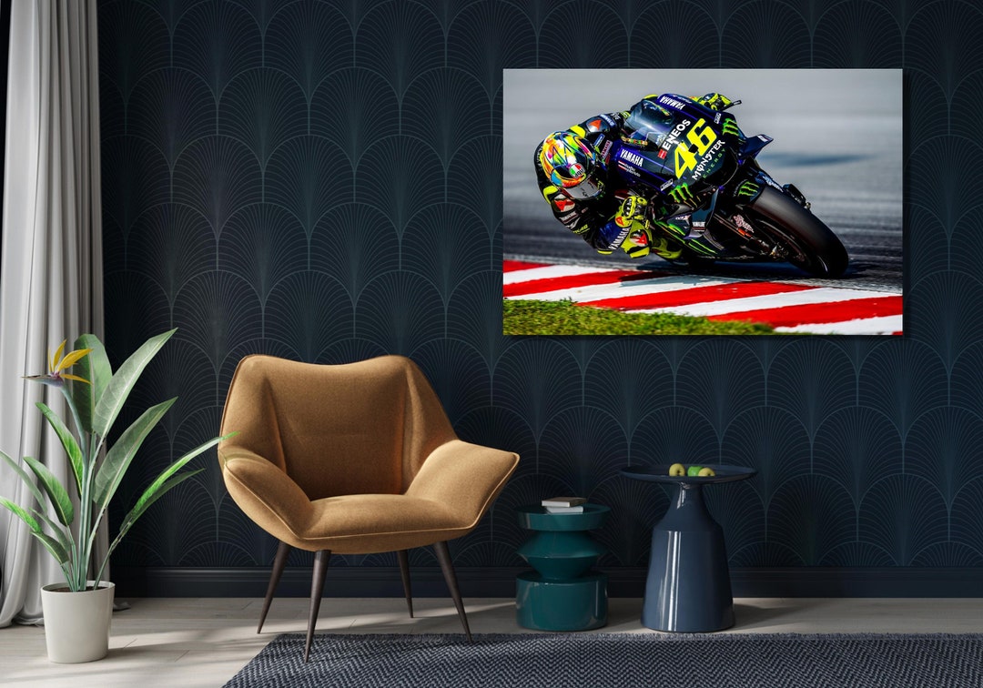 Valentino Rossi Ready to Hang Canvas Wall Art,valentino Rossi Poster ...