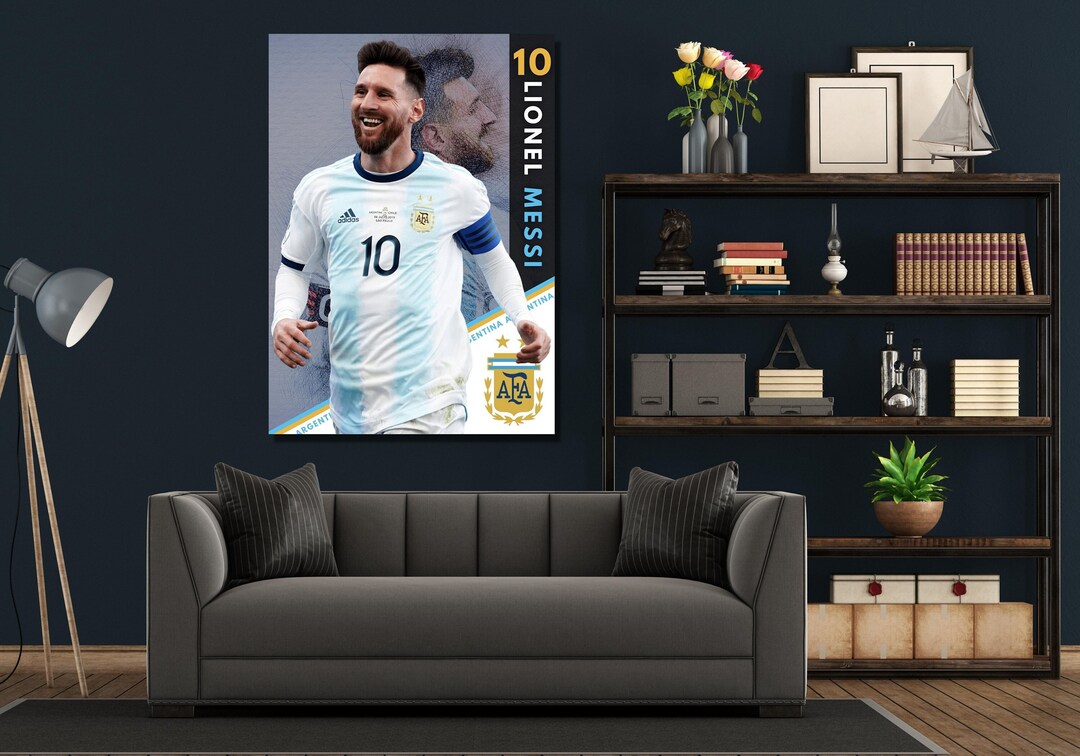 Lionel Messi Ready to Hang Canvas Wall Art,lionel Messi Poster,lionel ...