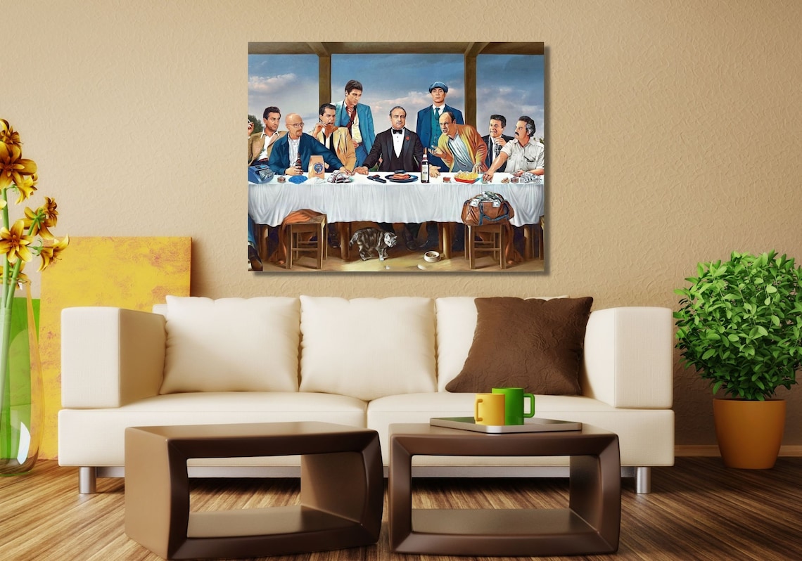 Gangsters Last Supper Ready to Hang Canvas Wall Art,gangsters Poster ...