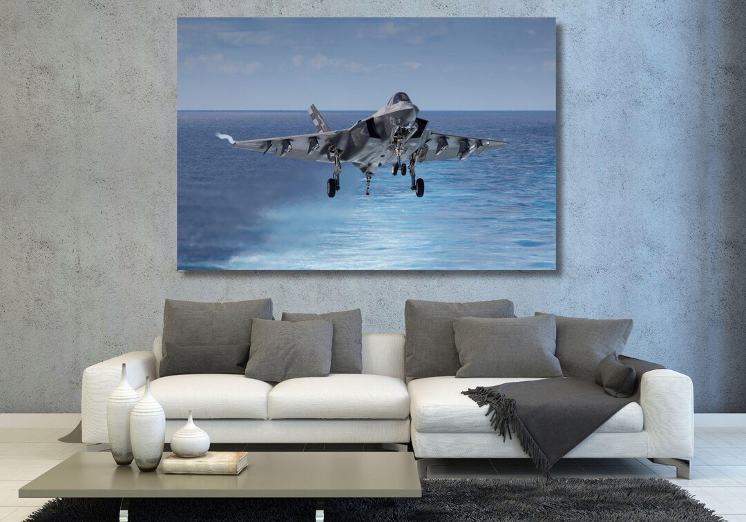 Lockheed Martin F 35 Raptor Canvas,fighter Jet Poster,f 35 Raptor Wall ...