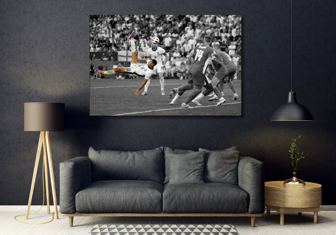 Jude Bellingham Bicycle Kick Ready to Hang Canvas Wall Art,jude ...
