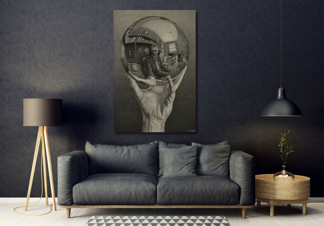 M.C. Escher Hand With Reflecting Sphere Poster/print, Maurits Cornelis ...