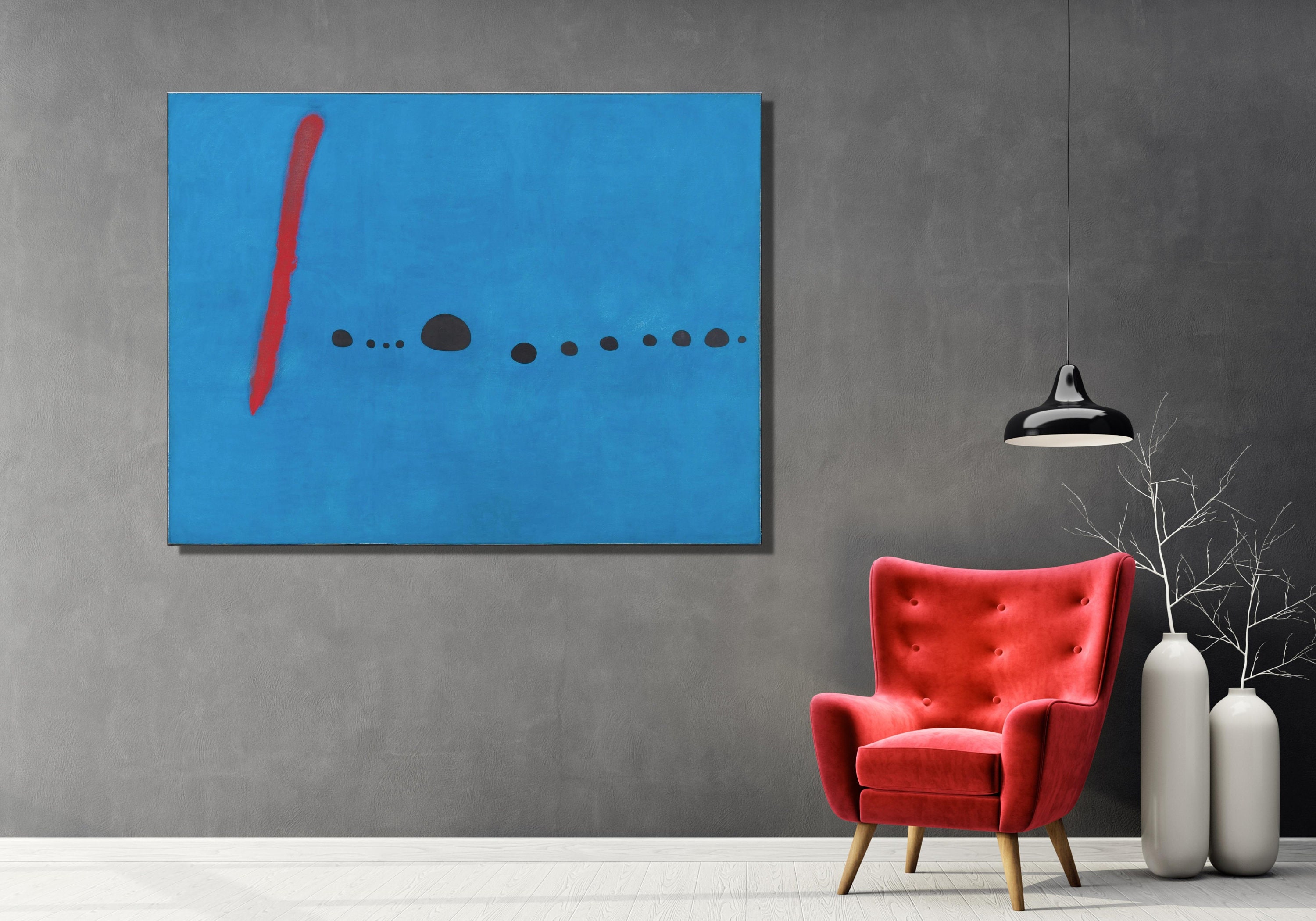 Joan Miro Blue 1961 Canvas Wall Art,joan Miro Poster,surreal Wall Decor ...