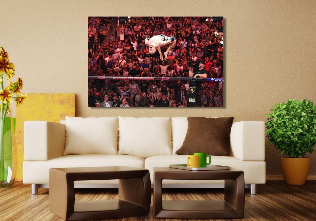 Justin Gaethje KO Over Dustin Poirier UFC 291 Canvas Wall Art, Poster ...
