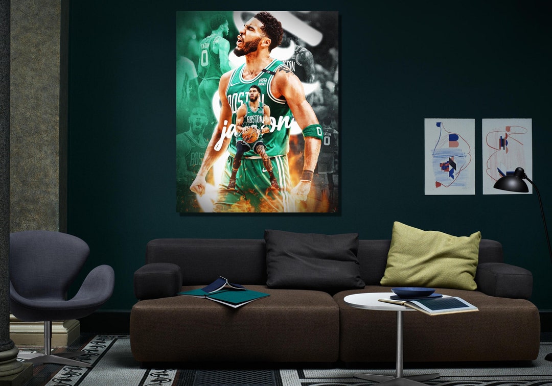 Jayson Tatum Poster, Jayson Tatum Ready to Hang Canvas, Boston Celtics ...