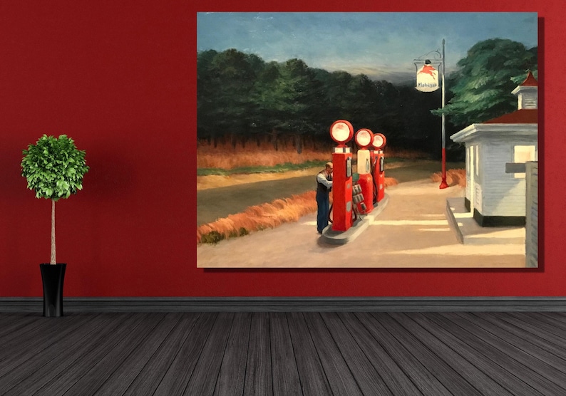 Edward Hopper Gas 1940 Ready to Hang Canvas ,edward Hopper Wall Art ...