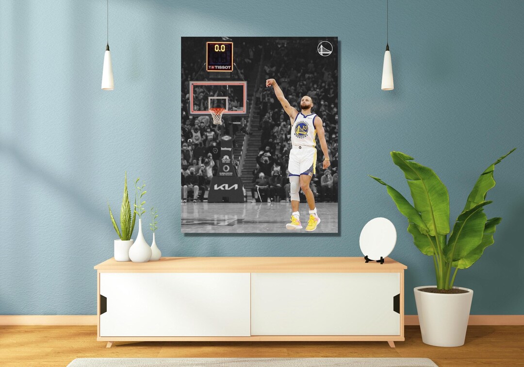 Stephen Curry Buzzer Beater Ready to Hang Canvas Wall Art, Stephen ...