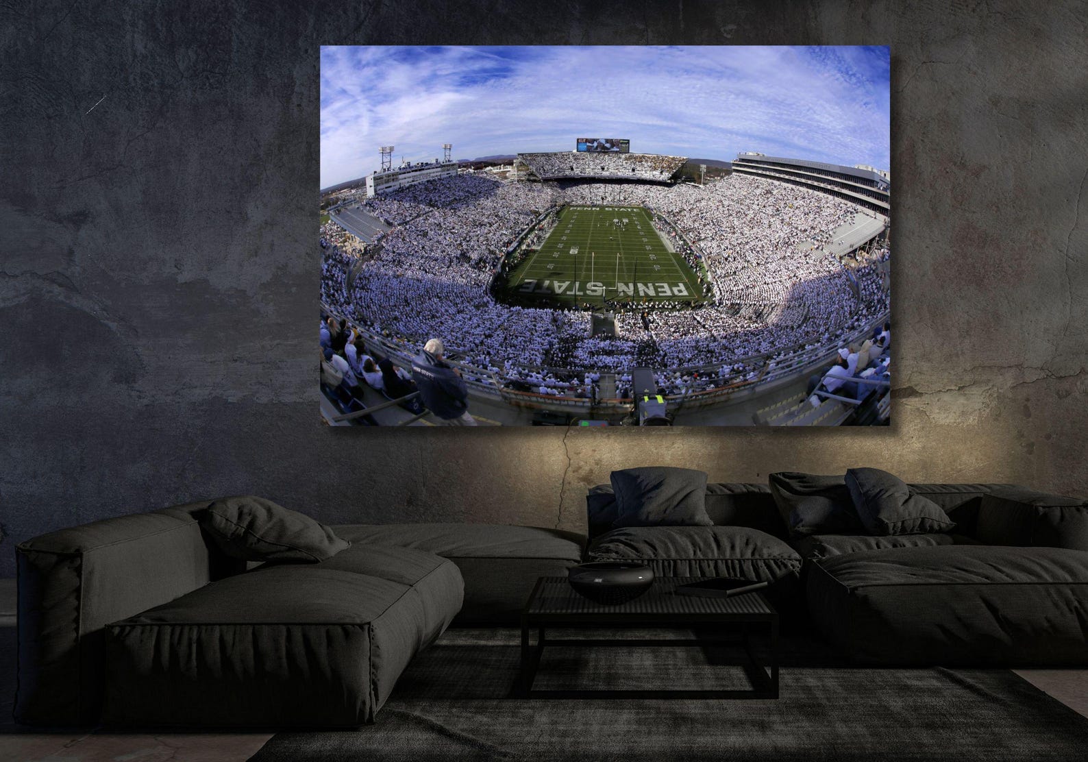 Penn State Beaver Stadium Framed Canvas Wall Art, NCAA Nittany Lions ...