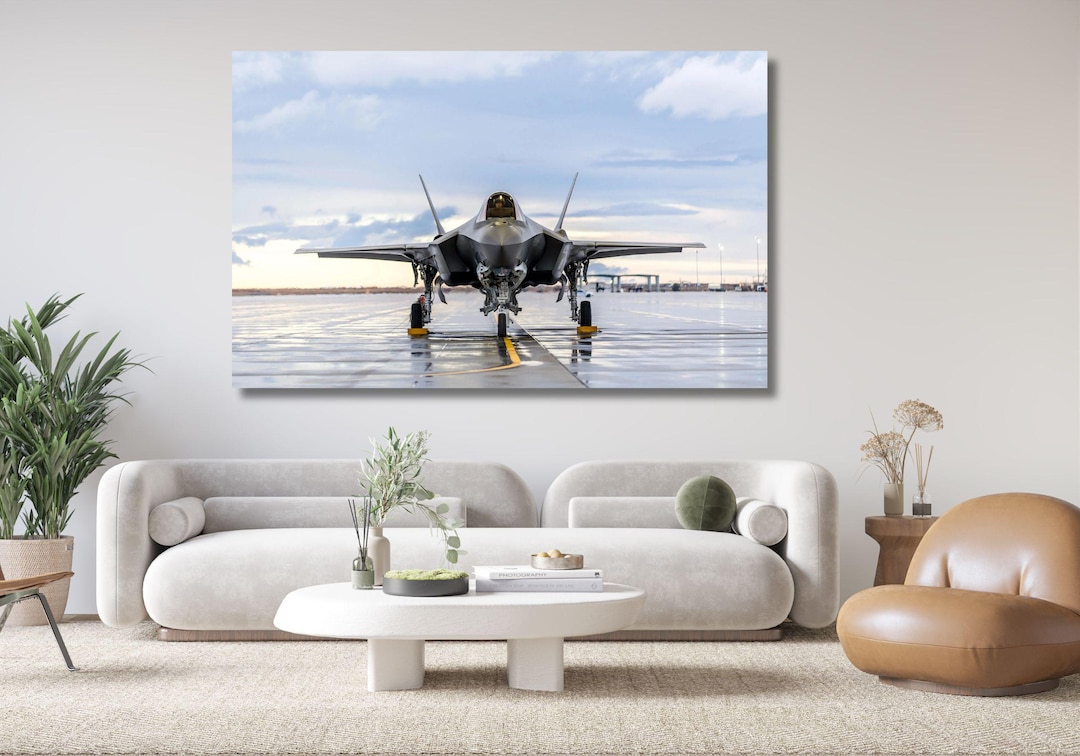 Lockheed Martin F 35 Raptor Canvas Fighter Jet Poster F 35 Raptor Wall ...
