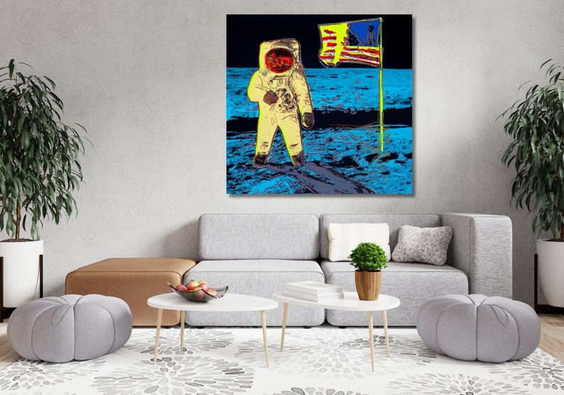 Andy Warhol Moon Walk Poster/canvas Wall Art,pop Art Print,vintage ...
