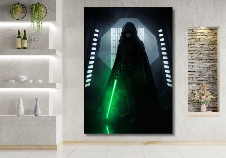 Luke Skywalker Vader Ready to Hang Wall Art,luke Skywalker Canvas Wall ...