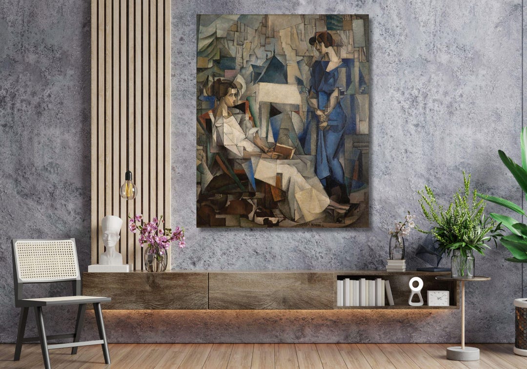 Two Women Diego Rivera Archival Quality Art Print Framed Canvas Wall ...