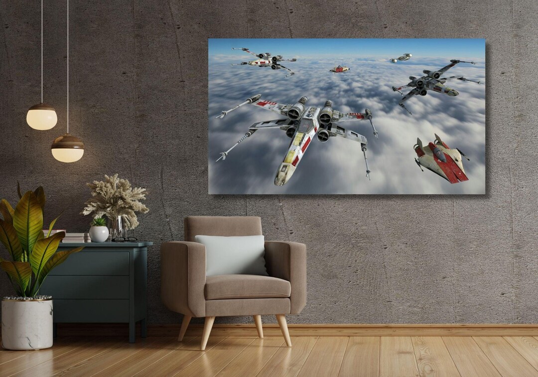 Star Wars X Wing Star Fighter Ready to Hang Canvas,star Wars X Wing ...