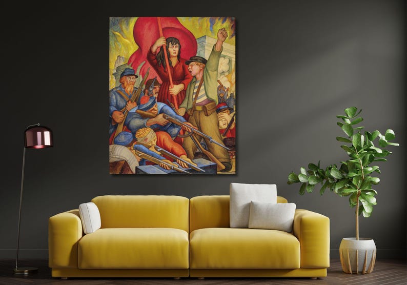 Diego Rivera Communards (comuna De Paris) 1928 Ready to Hang Canvas ...