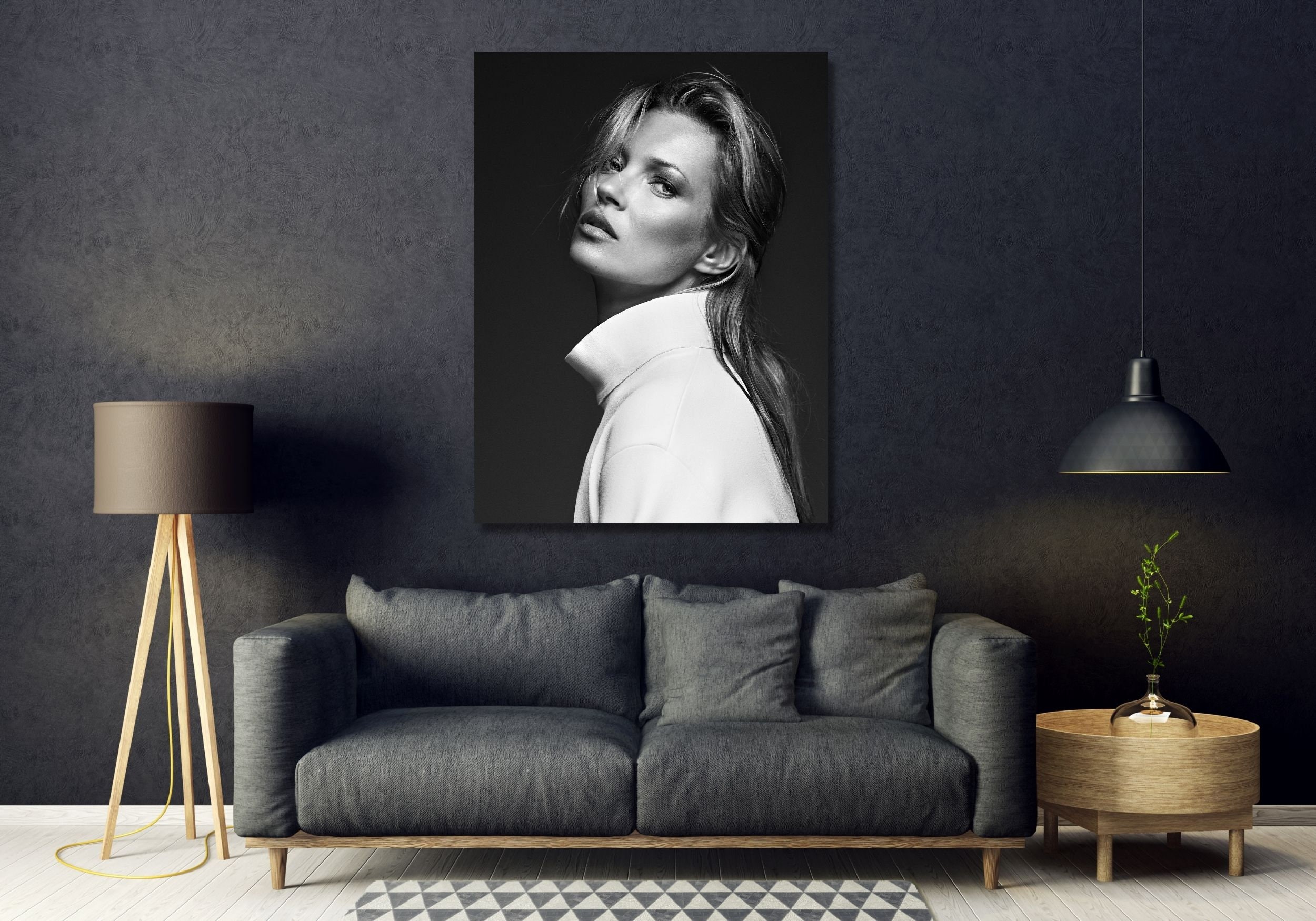 Kate Moss Poster Kate Moss Ready to Hangcanvas Wall Art Fashion Print ...