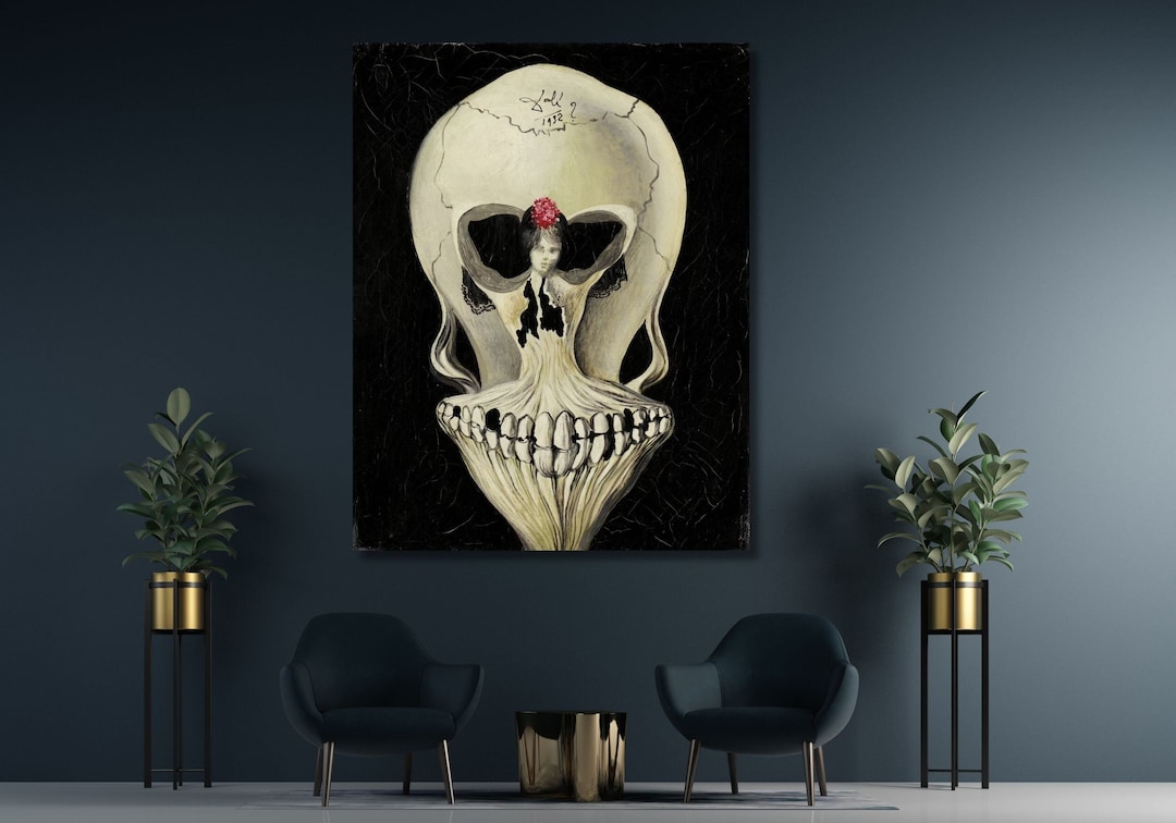 Salvador Dali Skull Ballerina Canvas Wall Art Salvador Dali Poster ...