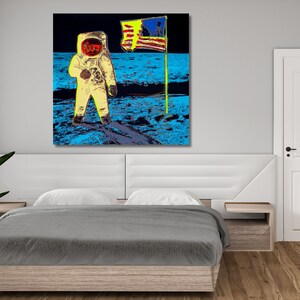 Andy Warhol Moon Walk Poster/canvas Wall Art,pop Art Print,vintage ...
