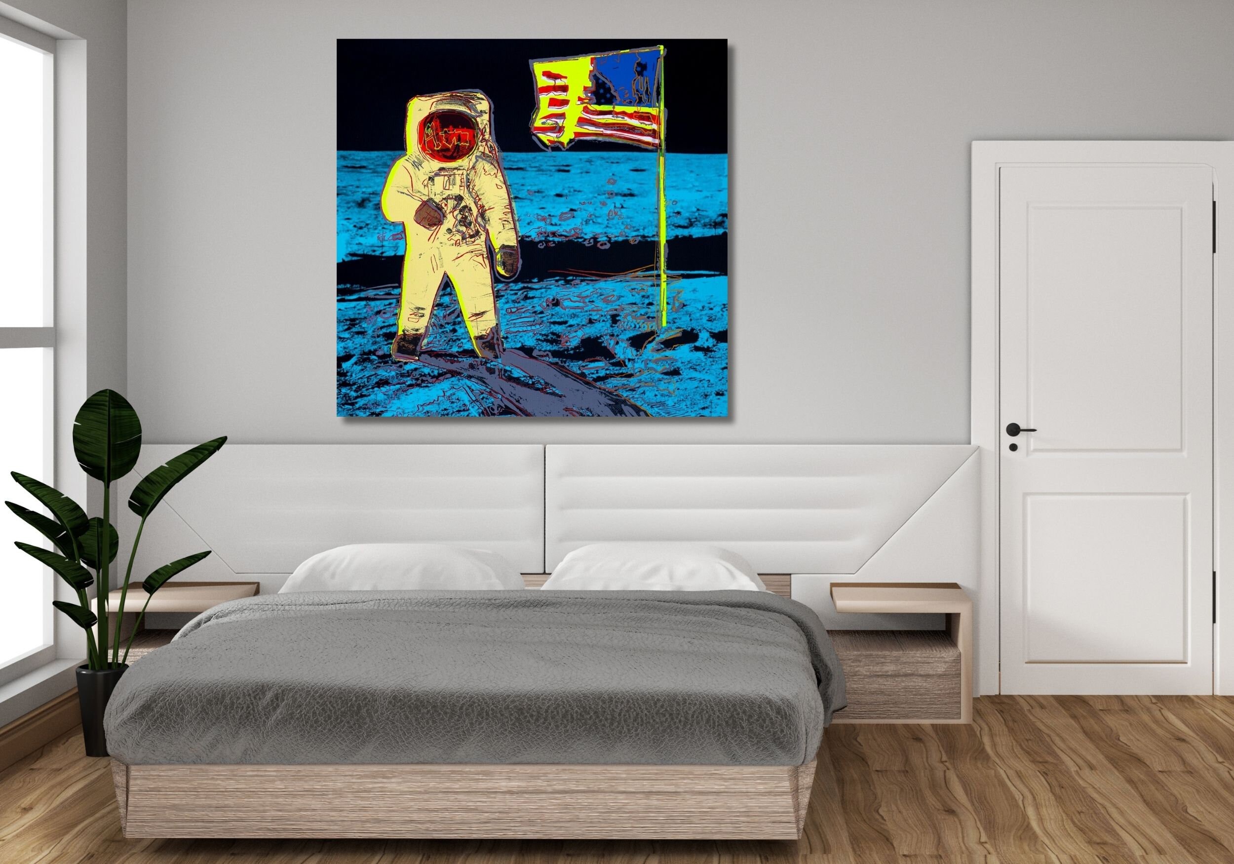 Andy Warhol Moon Walk Poster/canvas Wall Art,pop Art Print,vintage ...