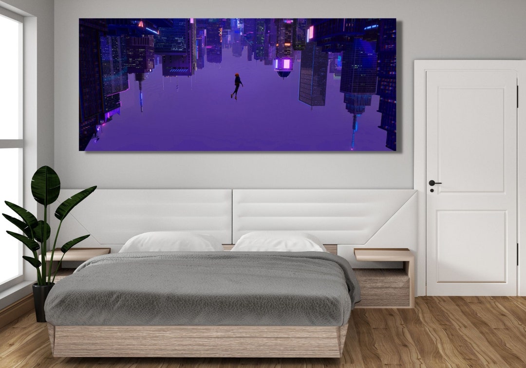 Spider-man Into the Spider-verse Panorama Canvas Wall Art, Into the ...
