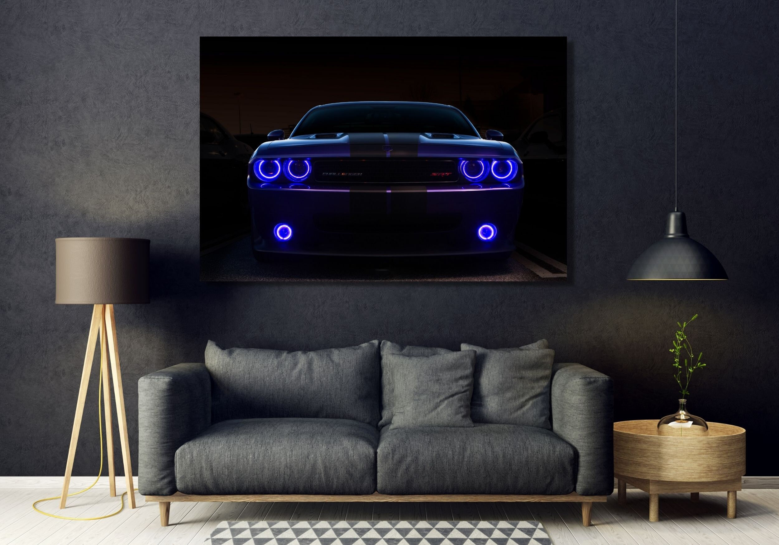 Dodge Challenger SRT Hellcat Ready to Hang Canvas Wall Art, Challenger ...