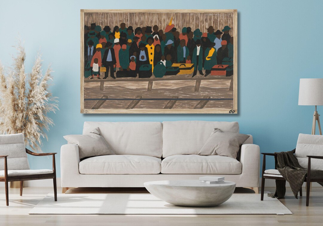 One Way Ticket by Jacob Lawrence Quality Print Ready to Hang Canvas ...
