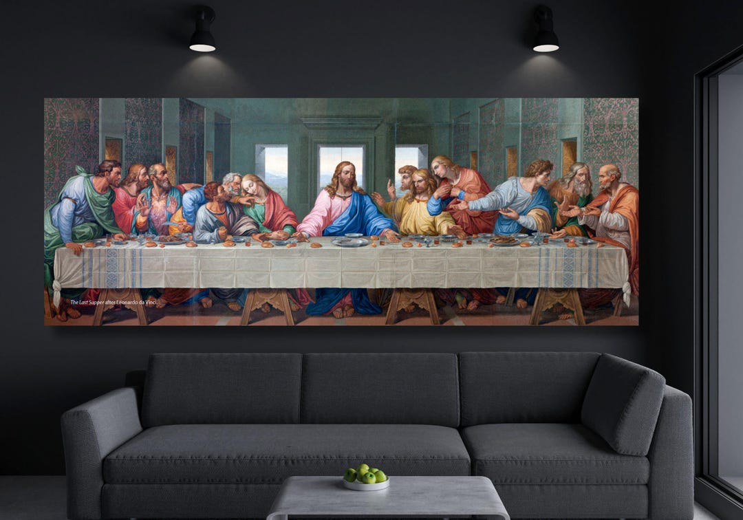 The Last Supper Leonardo Da Vinci, Famous Table, Last Dinner Wall Art ...