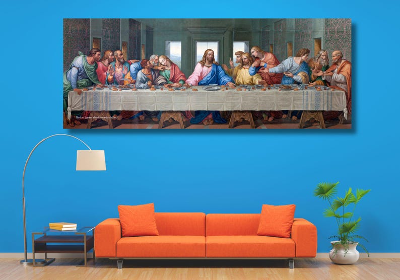 The Last Supper Leonardo Da Vinci, Famous Table, Last Dinner Wall Art ...