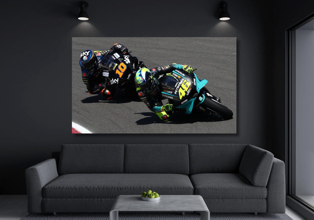 Valentino Rossi Ready to Hang Canvas Wall Art Poster , Motogp Canvas ...