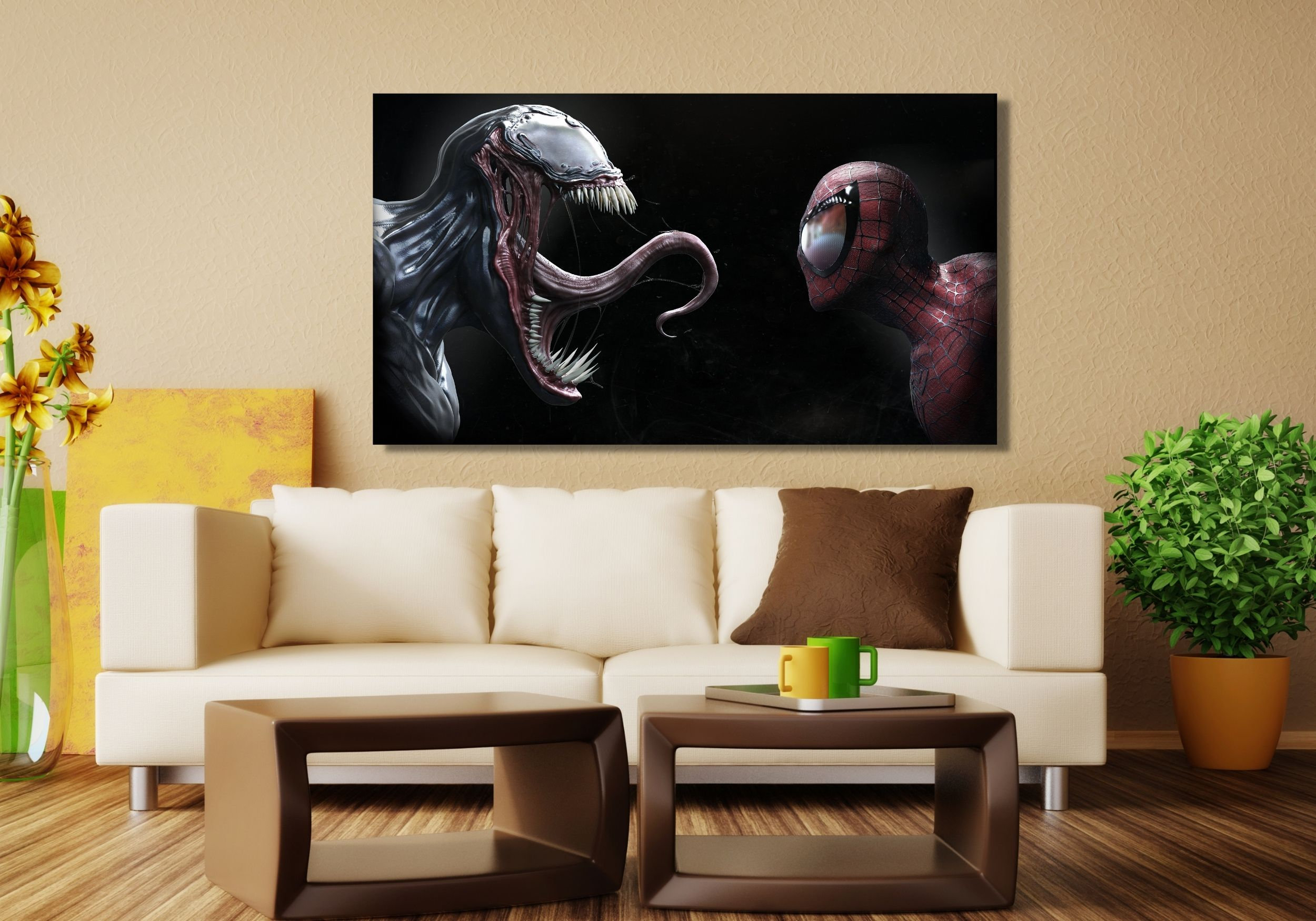Spiderman Vs Venom Ready to Hang Canvas Wall Art,spiderman Wall Art ...