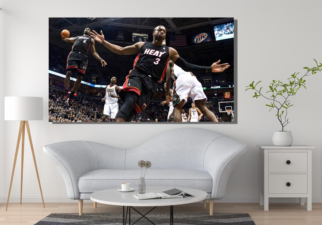 Lebron James & Dwayne Wade Iconic Moment,lebron James Dunk Ready to ...