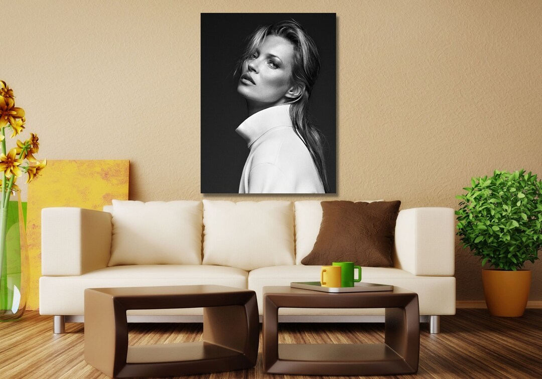 Kate Moss Poster Kate Moss Ready to Hangcanvas Wall Art Fashion Print ...