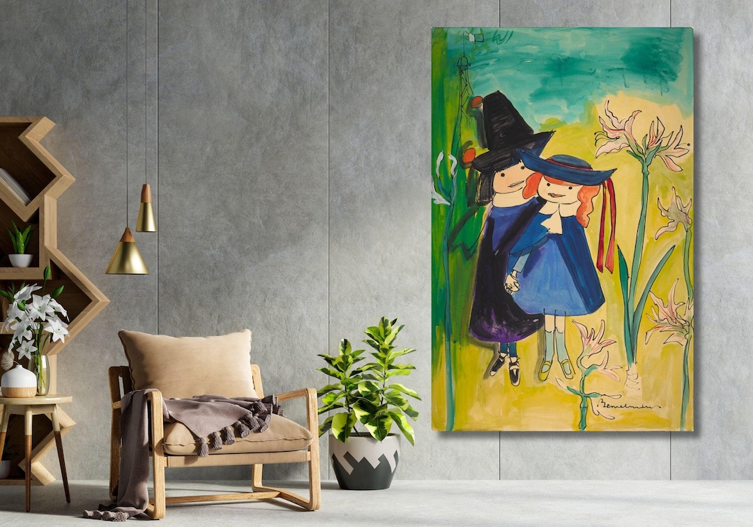 Madeline and Pepito by Ludwig Bemelmans Quality Print Framed Canvas ...