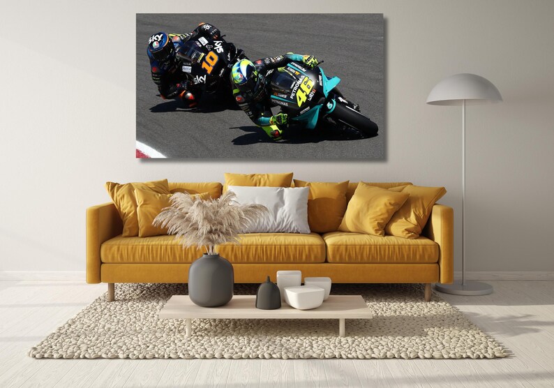 Valentino Rossi Ready to Hang Canvas Wall Art Poster , Motogp Canvas ...