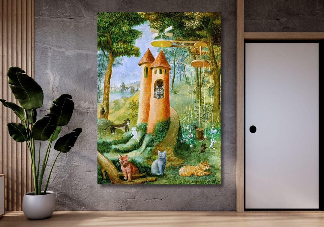 Remedios Varo Cats Paradise Ready to Hang Canvas,vintage Art Prints,cat ...