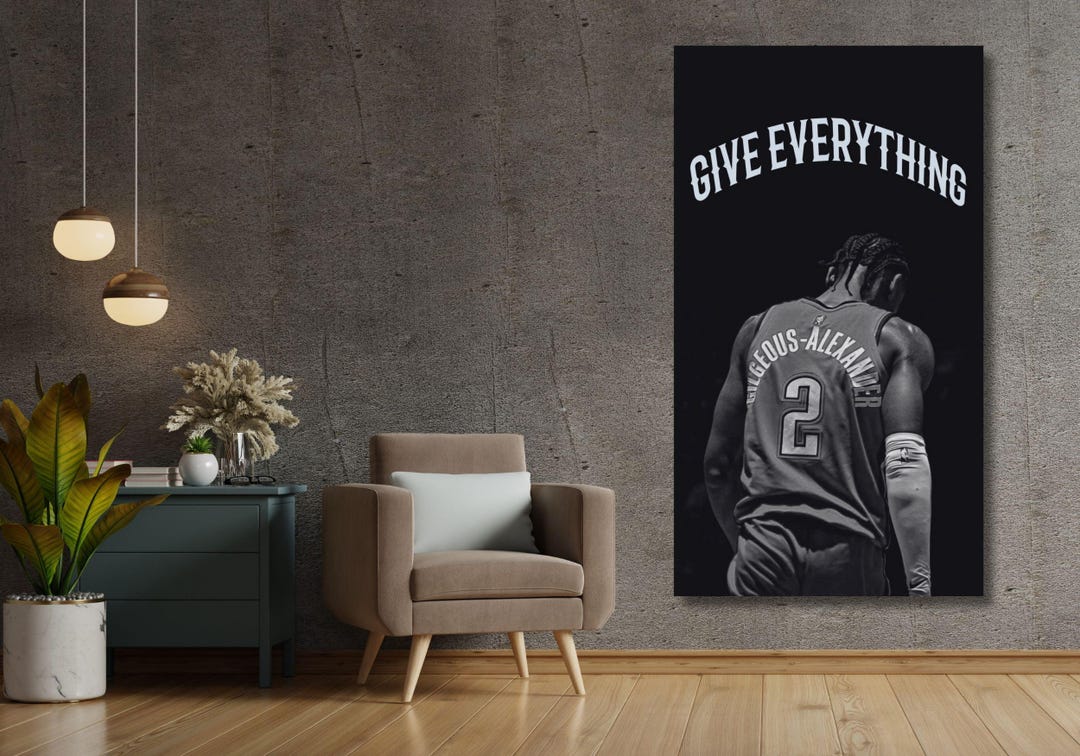 Shai Gilgeous-alexander Canvas Wall Art,shai Gilgeous-alexander Poster ...