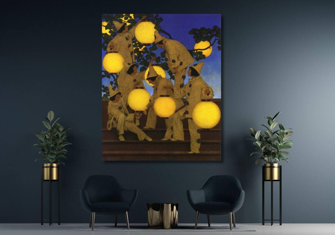 Maxfield Parrish - the Lantern Bearers Canvas Art,circus Art, Clown ...
