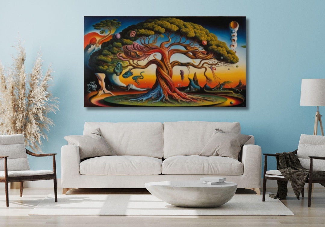 Salvador Dali Stely Tree of Life Ready to Hang Canvas Wall Art,tree of ...
