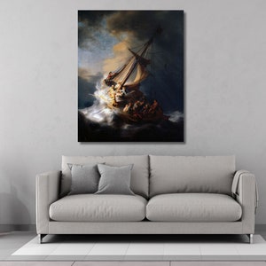 The Storm on the Sea of Galilee Rembrandt Canvas Wall Art Print ...