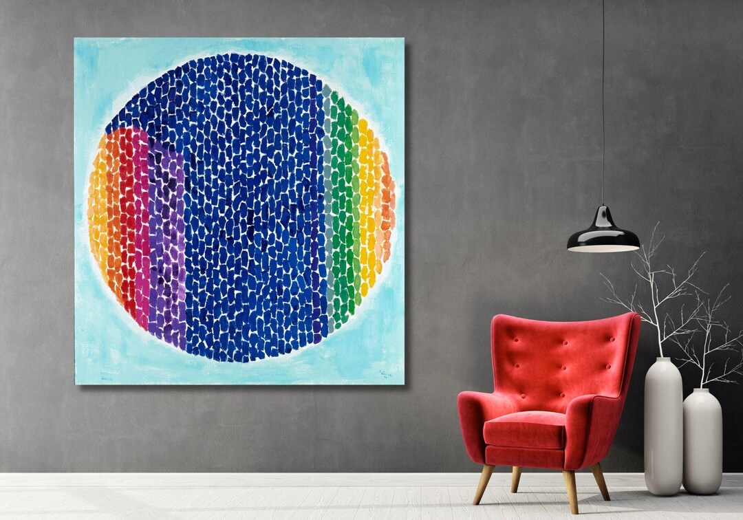 Alma Thomas Snoopy Early Sun Display on Earth 1970 Framed Canvas Wall ...