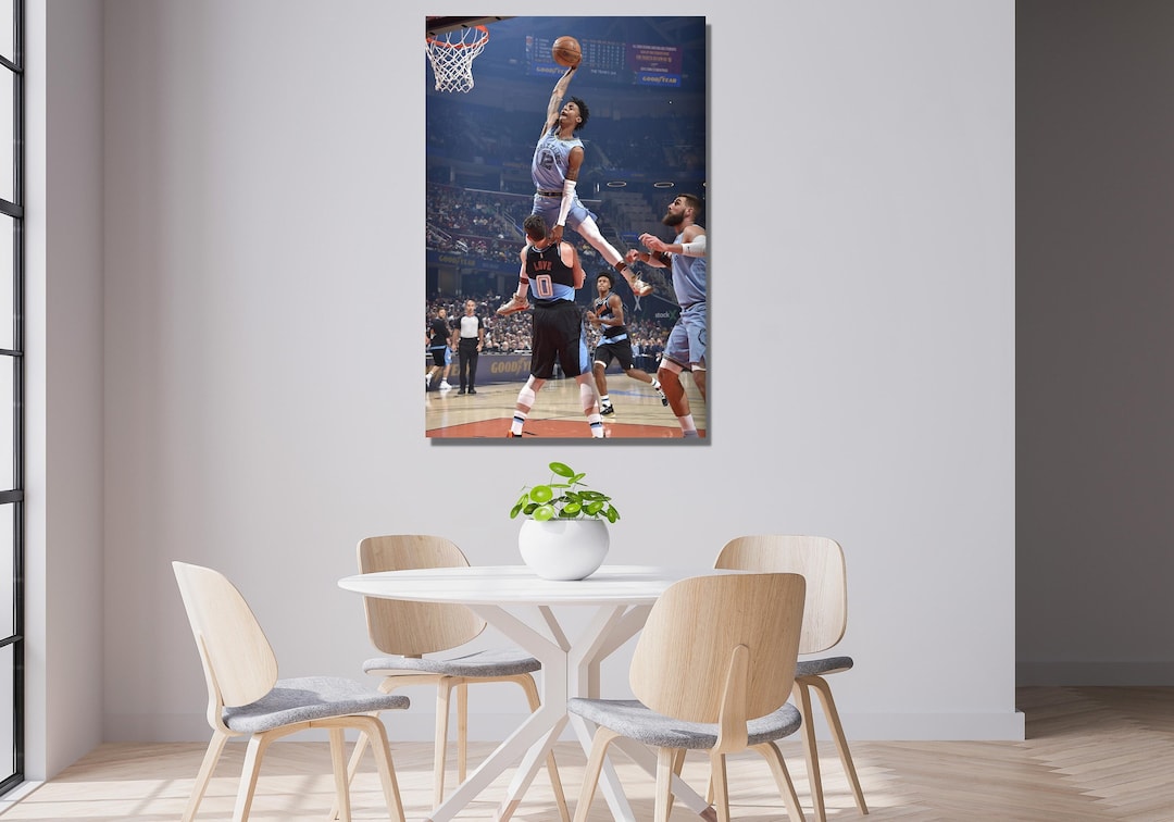 Ja Morant Dunk Ready to Hang Canvas Wall Art,ja Morant Dunk Poster ...
