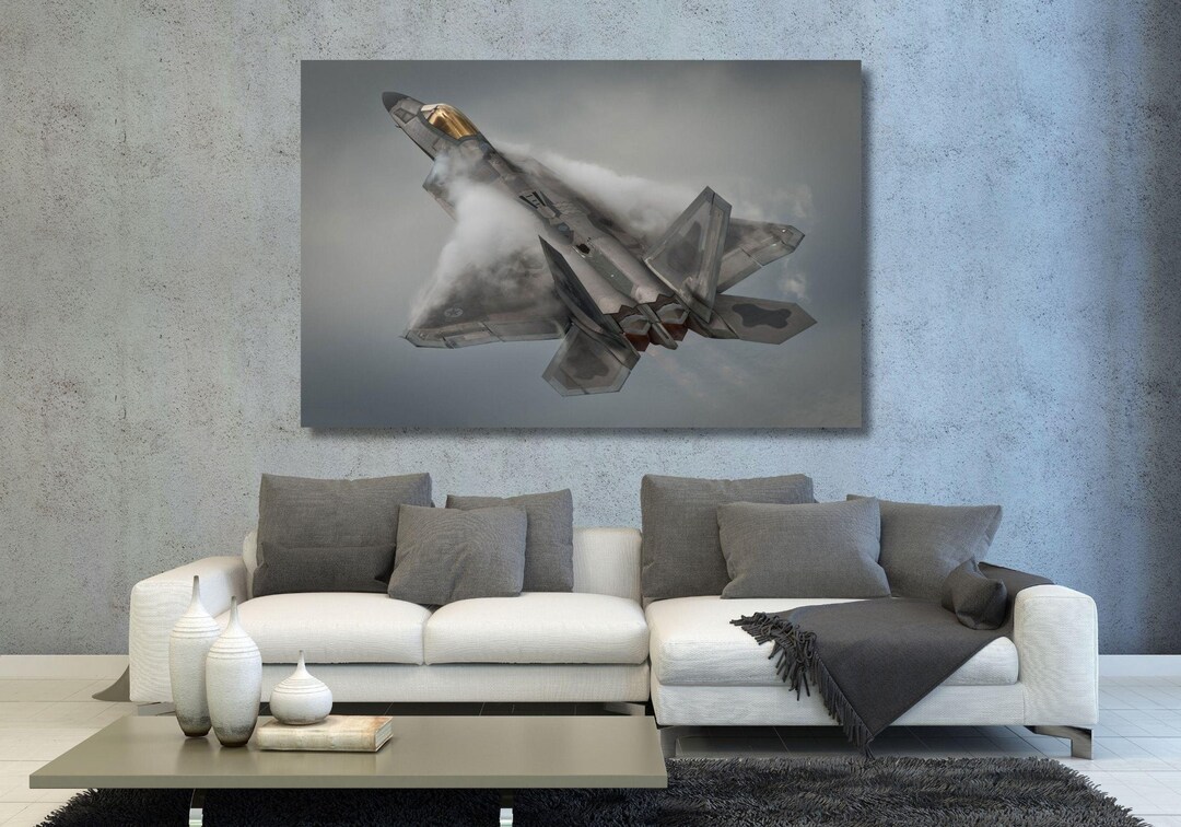 F-22 Raptor Canvas Wall Decor,fighter Jets Ready to Hang Canvas Wall ...